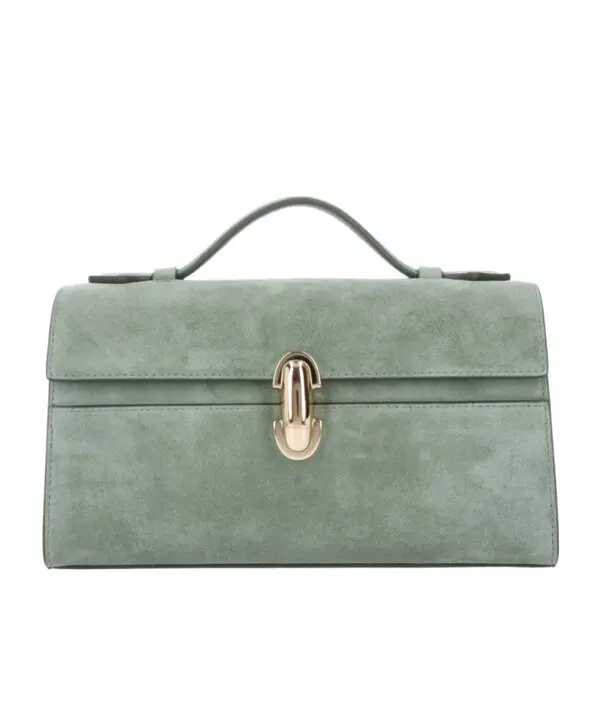 Savette Top Handle Clutch Bag - Gray