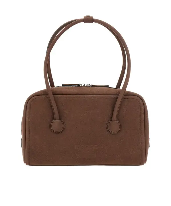 MARGESHERWOOD Structured Leather Shoulder Bag - Brown