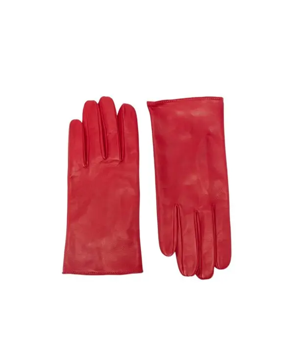 ERNEST W. BAKER Leather Gloves - Red
