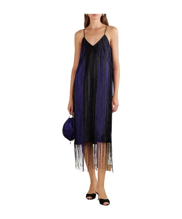 Sharon Wauchob Satin Tassel Slip Dress