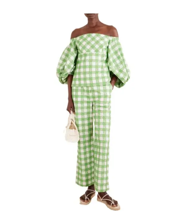Rosie Assoulin Classic Plaid High-waisted Straight-leg Pants