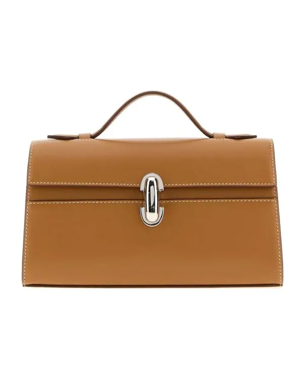 Savette Top Handle Clutch Bag - Camel