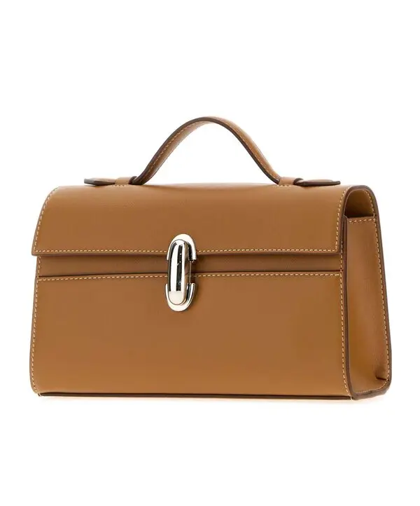 Savette Top Handle Clutch Bag - Camel