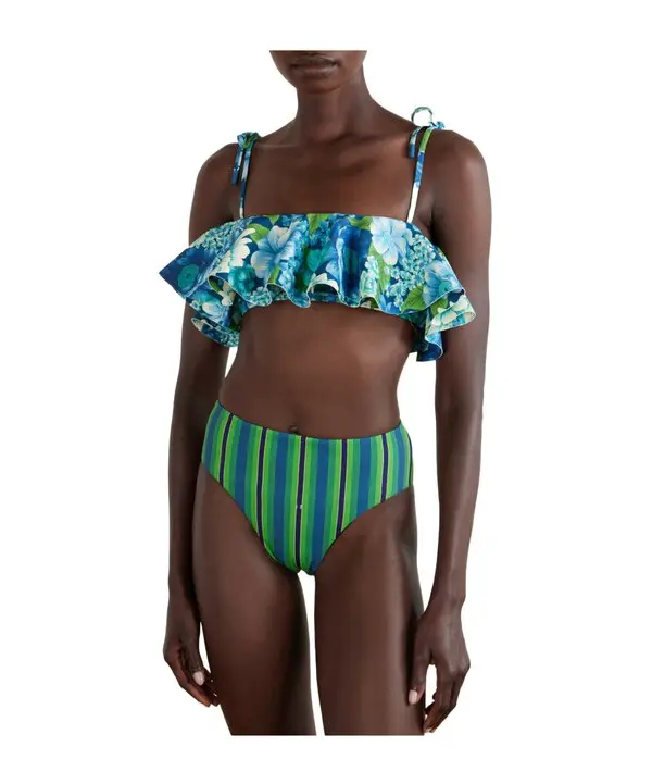 ALEMAIS High-waisted Bikini Bottoms - Blue