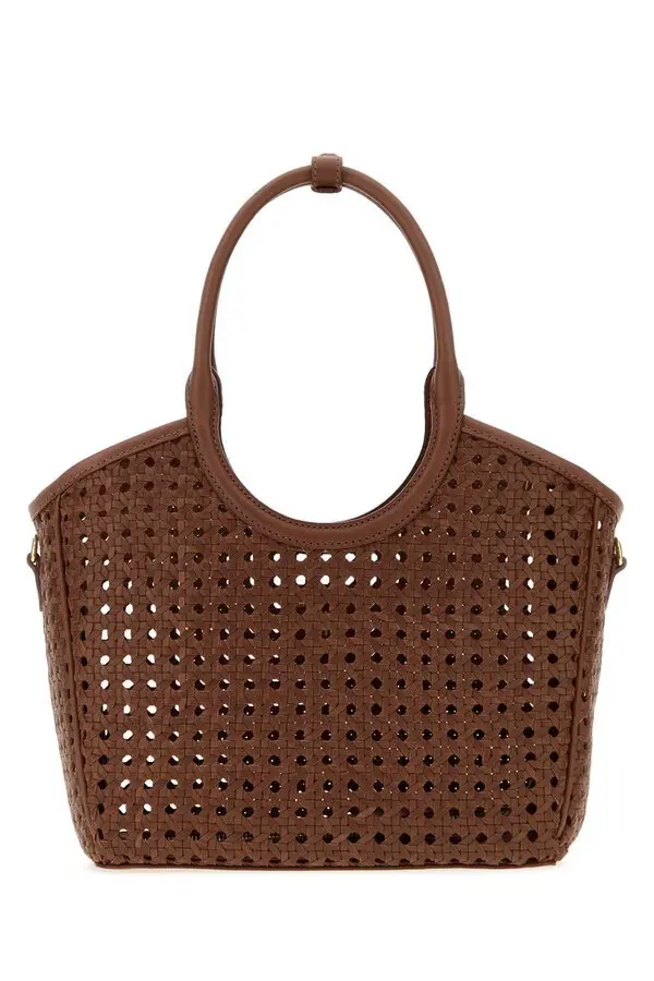 Miu Miu Woven Leather Tote Bag