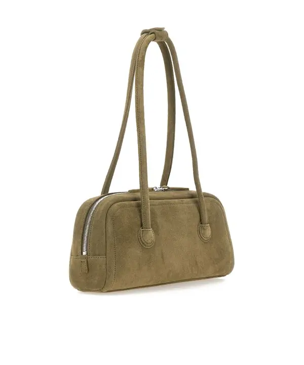 MARGESHERWOOD Soft Boston Ew Suede Shoulder Bag