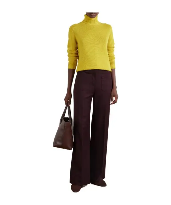 ALLUDE Cashmere Turtleneck Knit Sweater