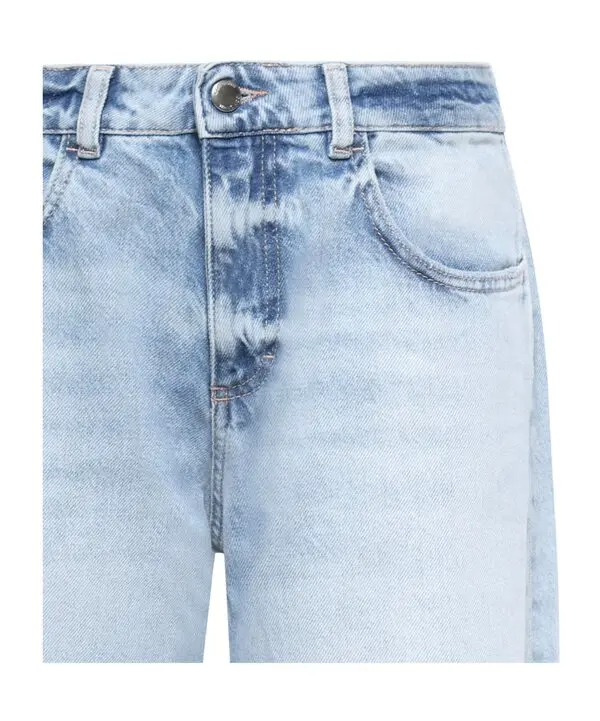 ICON DENIM LOS ANGELES Bea Distressed Wide-leg Jeans