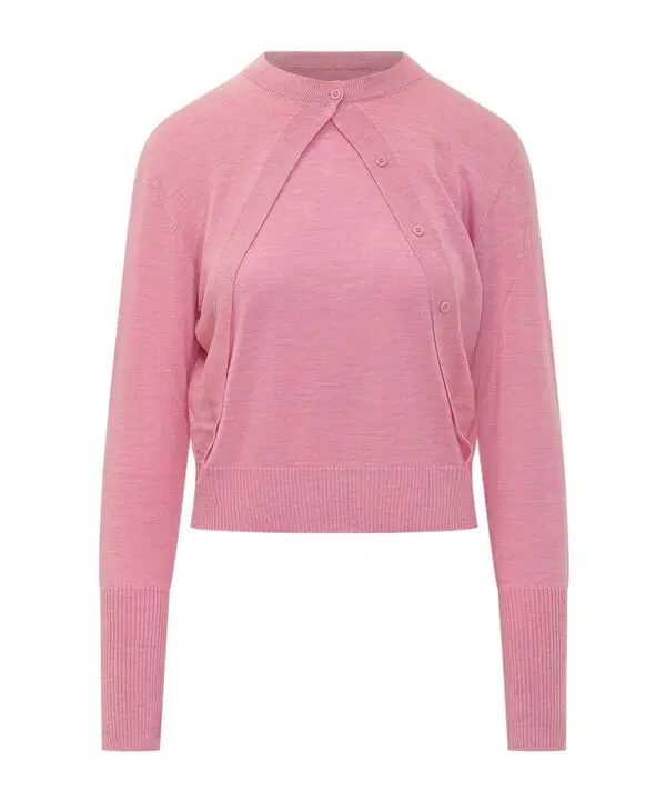 Pinko Asymmetric Long Sleeved Jumper - Pink