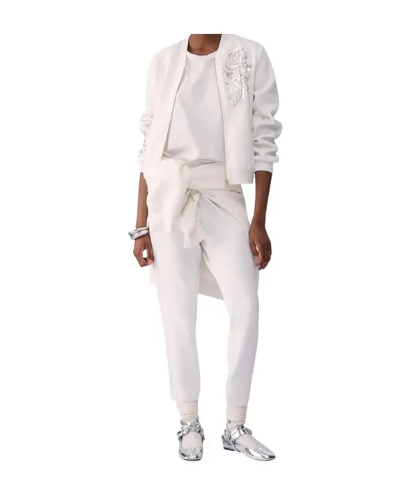 Liu Jo Zip-up Embellished Sweatshirt