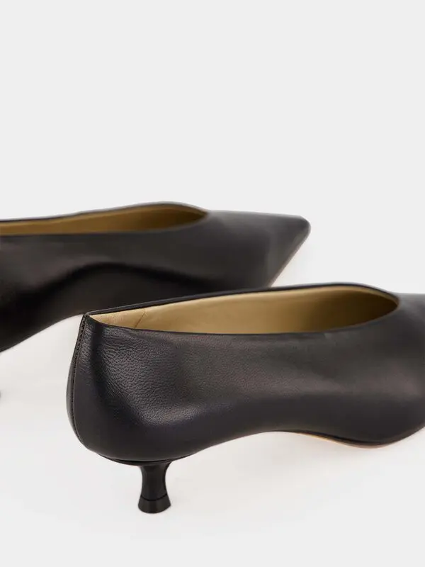 Le Monde Beryl Babouches Leather Heeled Pumps