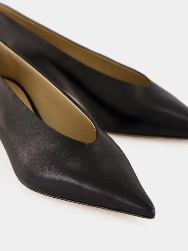 Le Monde Beryl Babouches Leather Heeled Pumps