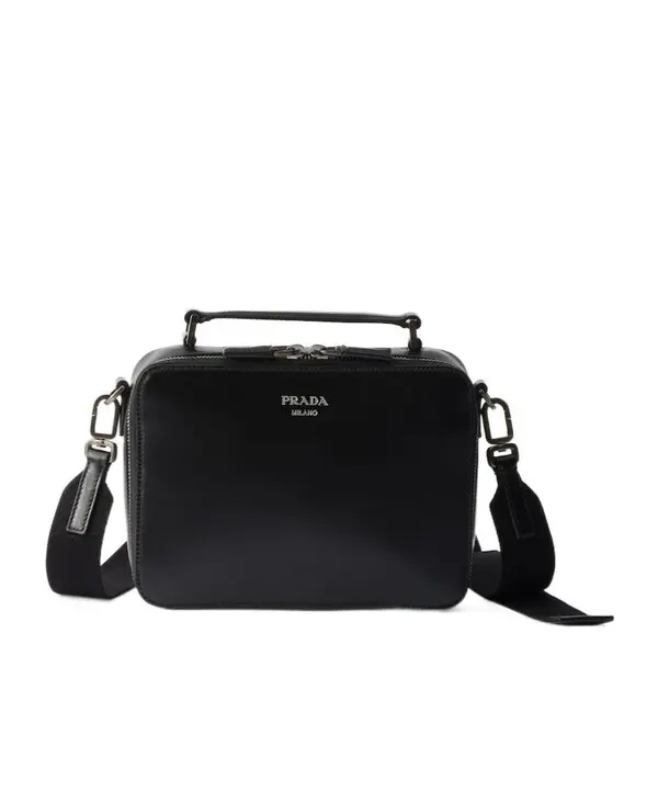 Prada Brique Leather Bag - Black