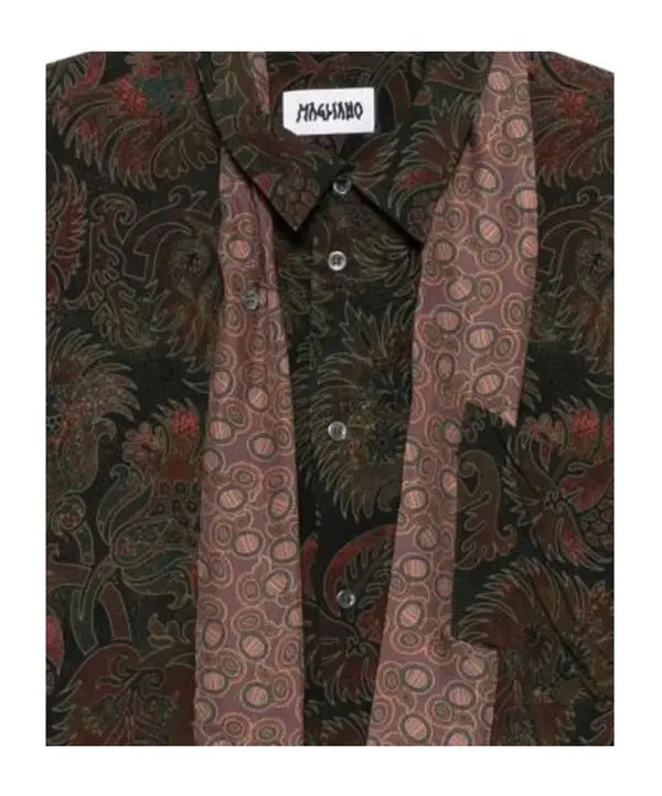 MAGLIANO Printed Tie-neck Shirt