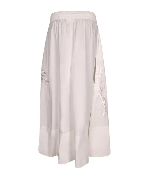 P.a.r.o.s.h Ninja Embroidery Drawstring Maxi Skirt