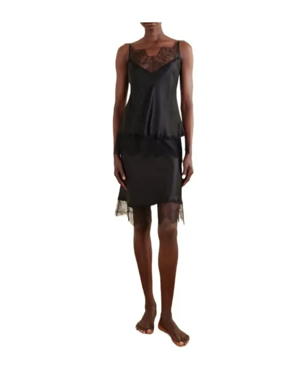 Carine Gilson Lace-trimmed Silk-satin Camisole
