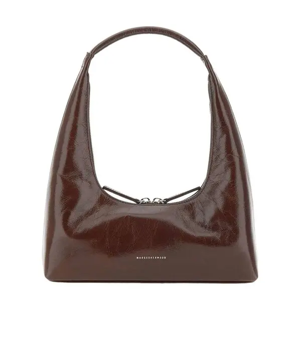 MARGESHERWOOD Crinkled Hobo Shoulder Bag - Brown