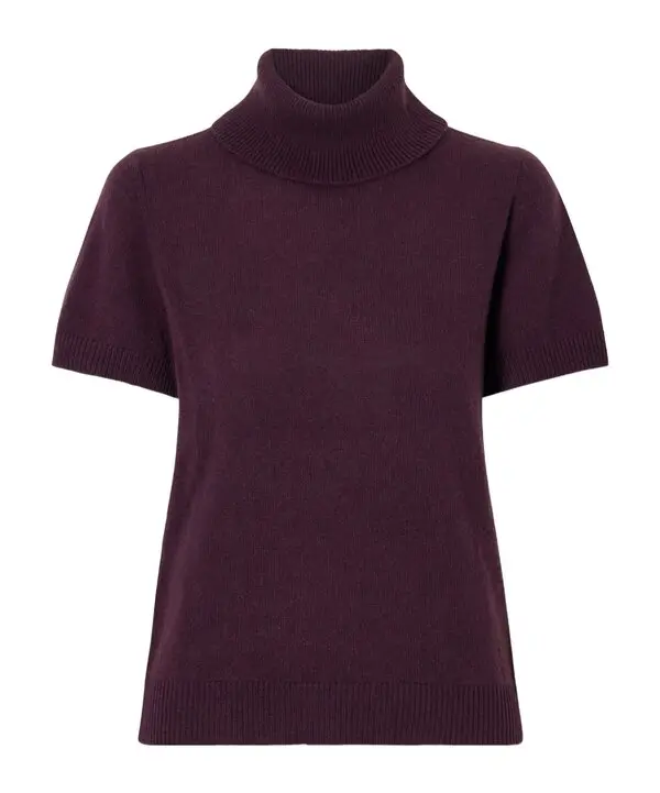 ALLUDE Oversized Turtleneck Knit Top