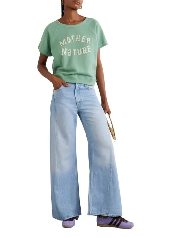 MOTHER Cropped Sweatshirt