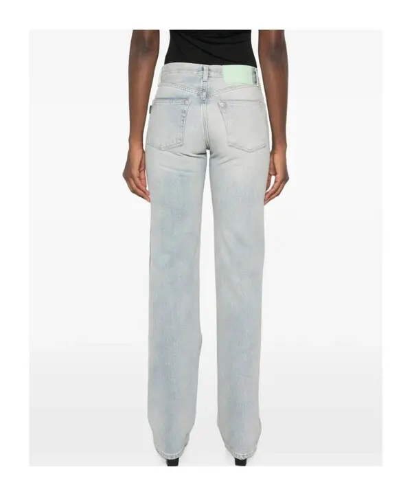 HAIKURE Distressed Straight-leg Jeans