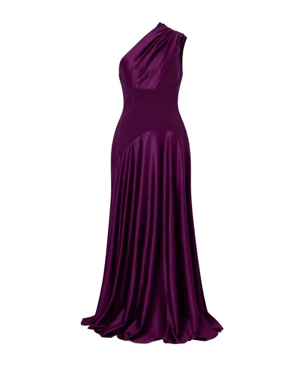 Solace Gabriela Pleated Satin Gown