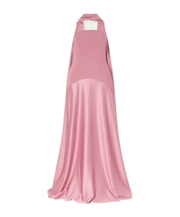 Solace Satin-trimmed Crepe Gown