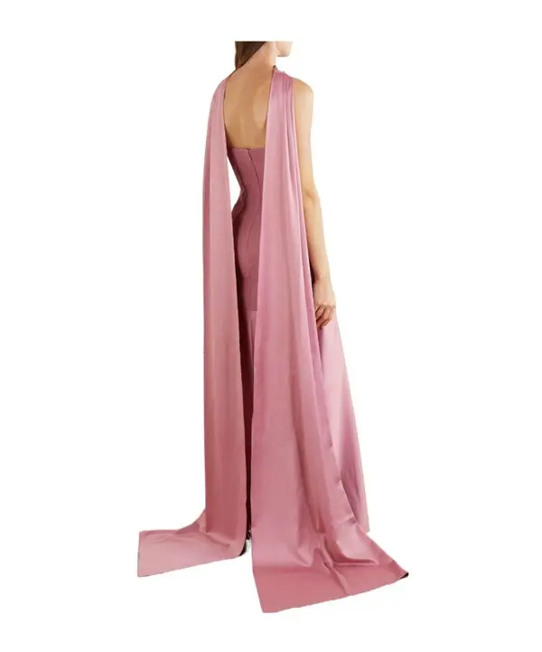 Solace Satin-trimmed Crepe Gown