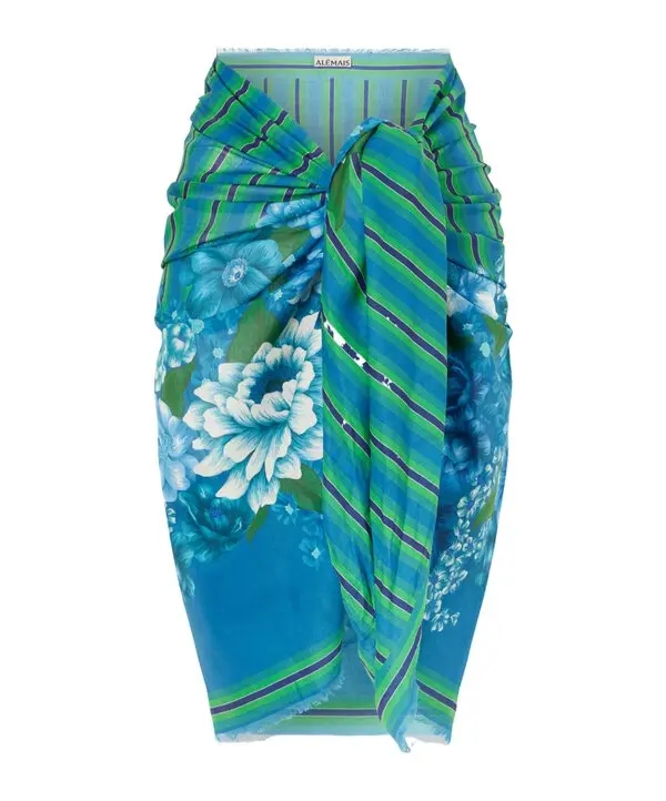 ALEMAIS Bikini Skirt Bottom - Blue