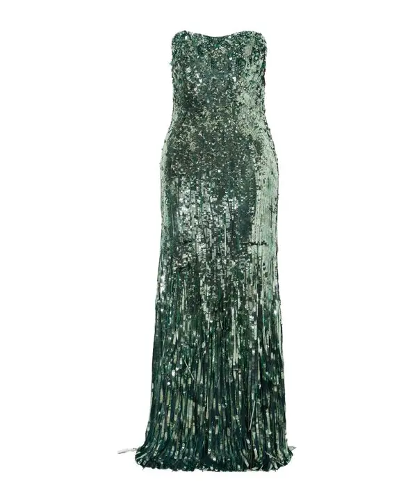 Jenny Packham Tulle Strapless Dress