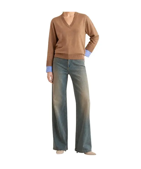 Liu Jo Ribbed V-neck Sweater