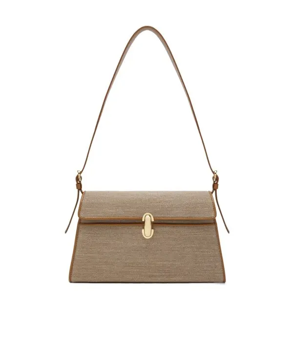 Savette Structured Shoulder Bag - Beige