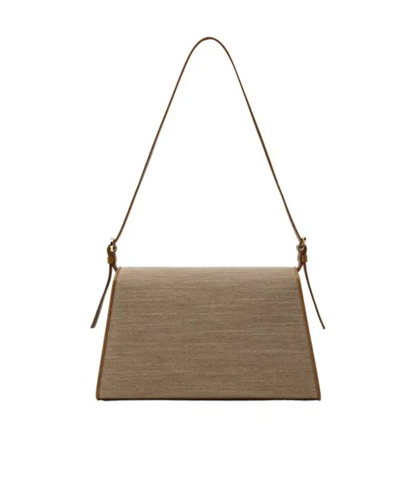 Savette Structured Shoulder Bag - Beige