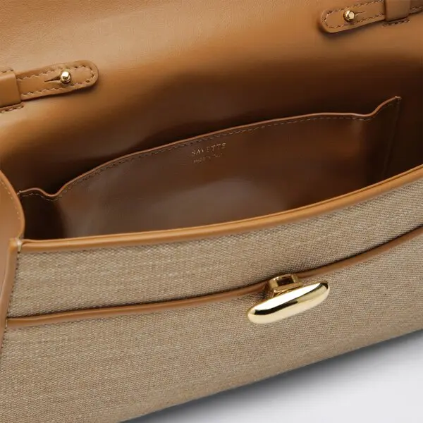 Savette Structured Shoulder Bag - Beige