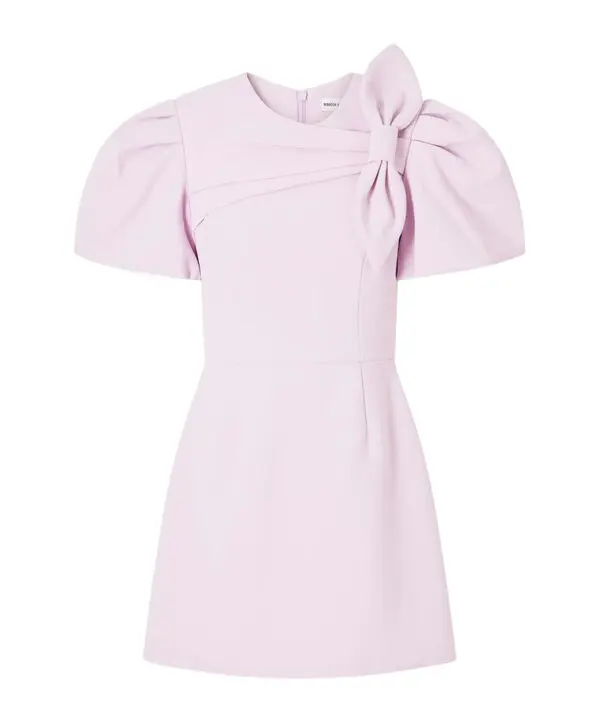 Rebecca Vallance Yolanda Bow-detail Puff-sleeve Mini Dress - White