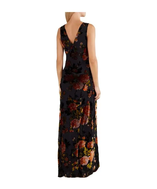 Anna Sui Velvet Devoré Maxi Dress - Black