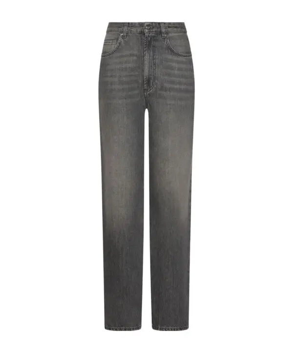 Marella Belt-loop Denim Trousers - Black