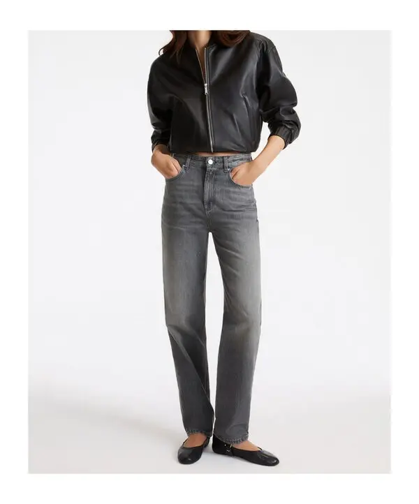 Marella Belt-loop Denim Trousers - Black