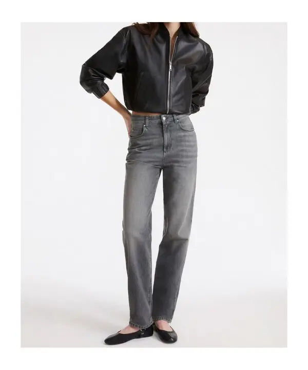 Marella Belt-loop Denim Trousers - Black