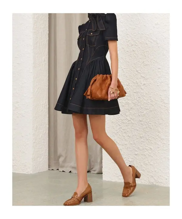 Zimmermann Denim Corset Mini Dress