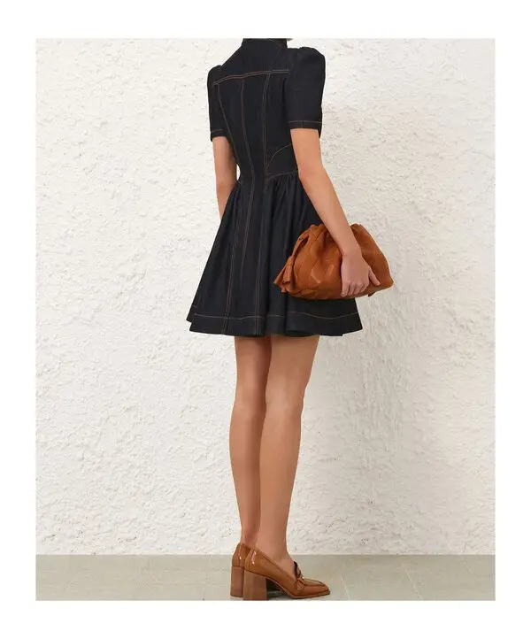 Zimmermann Denim Corset Mini Dress