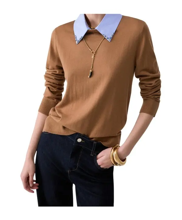 Liu Jo Sweater With Poplin Detail