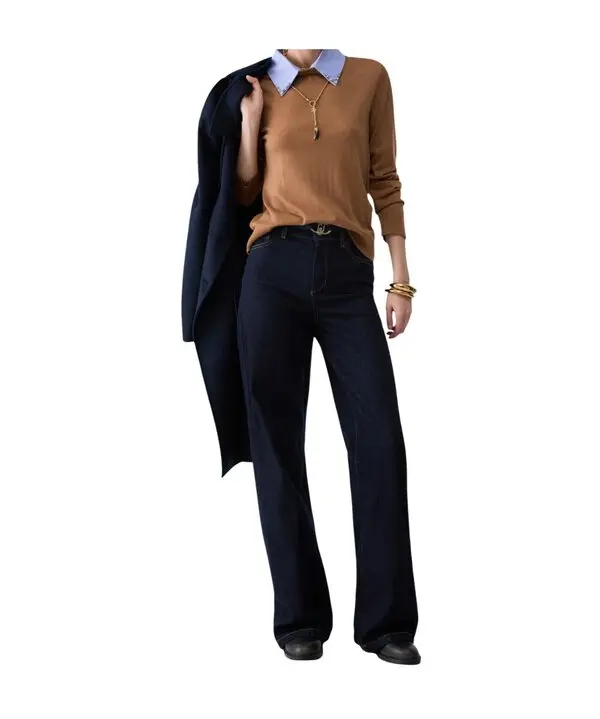 Liu Jo Sweater With Poplin Detail