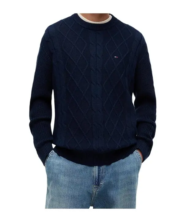 Tommy Hilfiger Tommy Flag Cable Knit Jumper