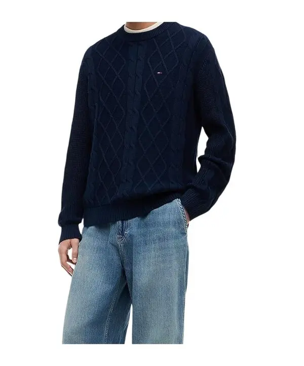 Tommy Hilfiger Tommy Flag Cable Knit Jumper
