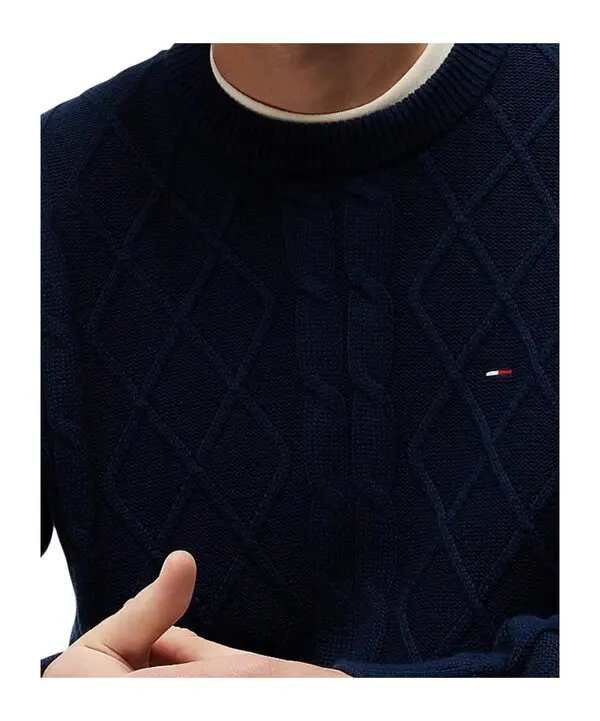 Tommy Hilfiger Tommy Flag Cable Knit Jumper