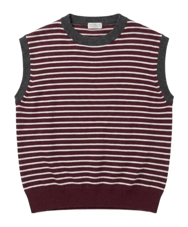 Brunello Cucinelli Striped Knit Vest - Multicolor