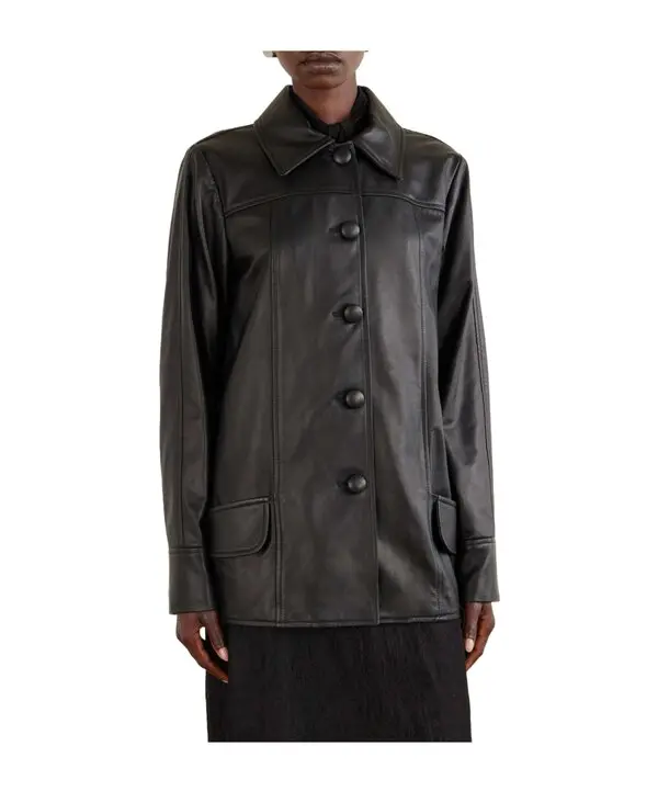 Anna Sui Paneled Leather Jacket