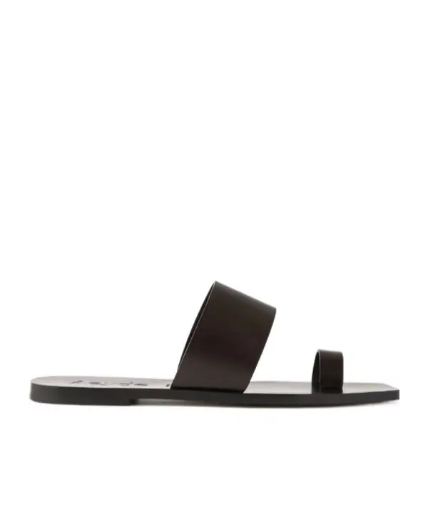 AeydĒ Leather Flat Sandals - No