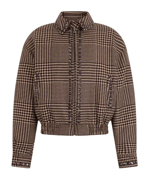 Giuseppe Di Morabito Houndstooth Zip Short Jacket