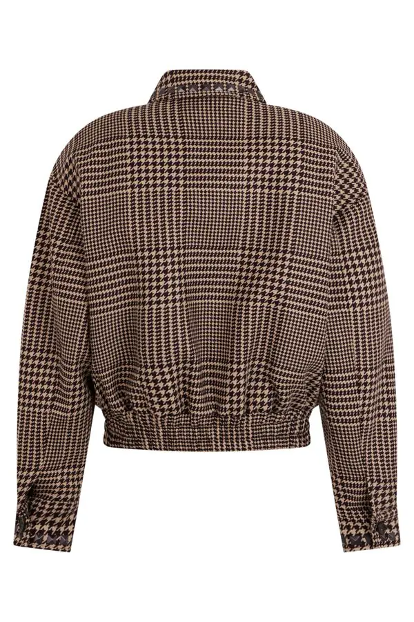 Giuseppe Di Morabito Houndstooth Zip Short Jacket